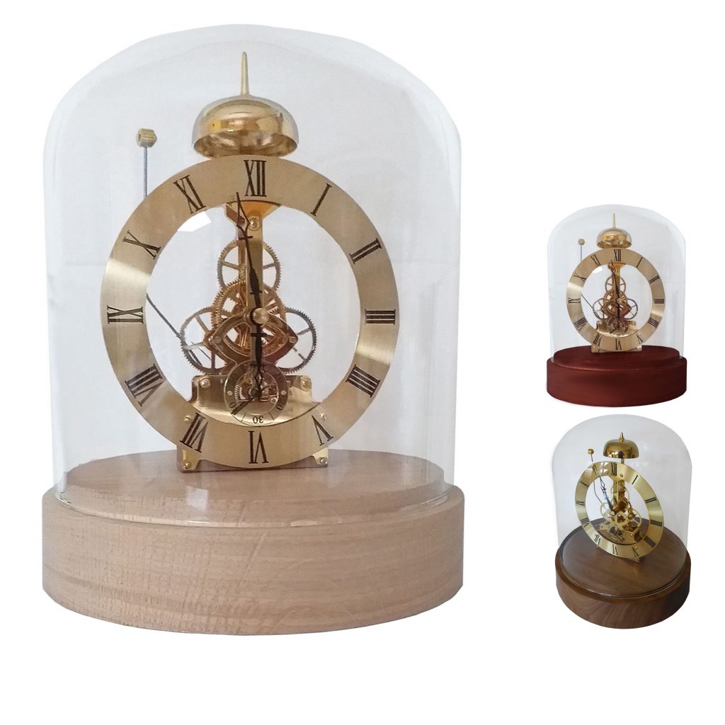 Lydney Brass Skeleton Mantel Clock -THC - Clocks and Chimes