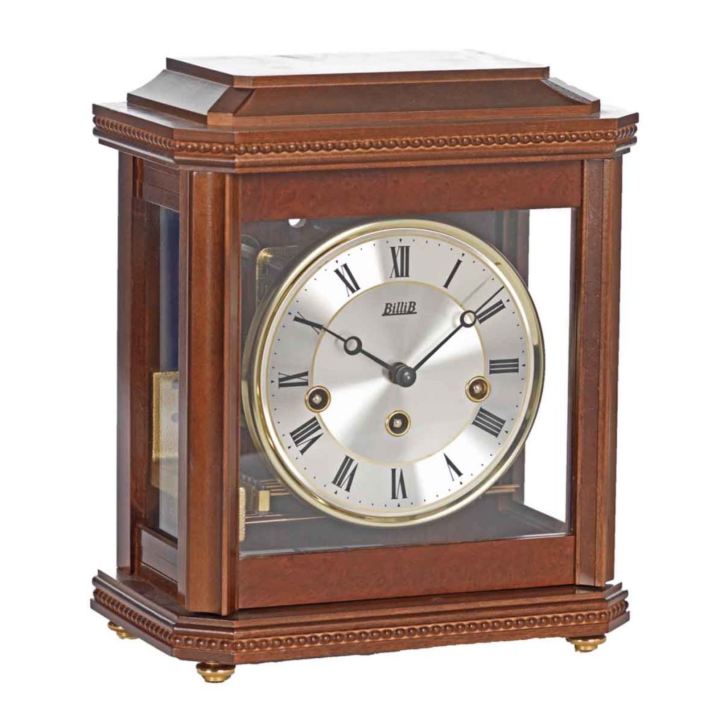 BilliB BIRCHGROVE Walnut Finish. Mantel Table Clock - Clocks and Chimes