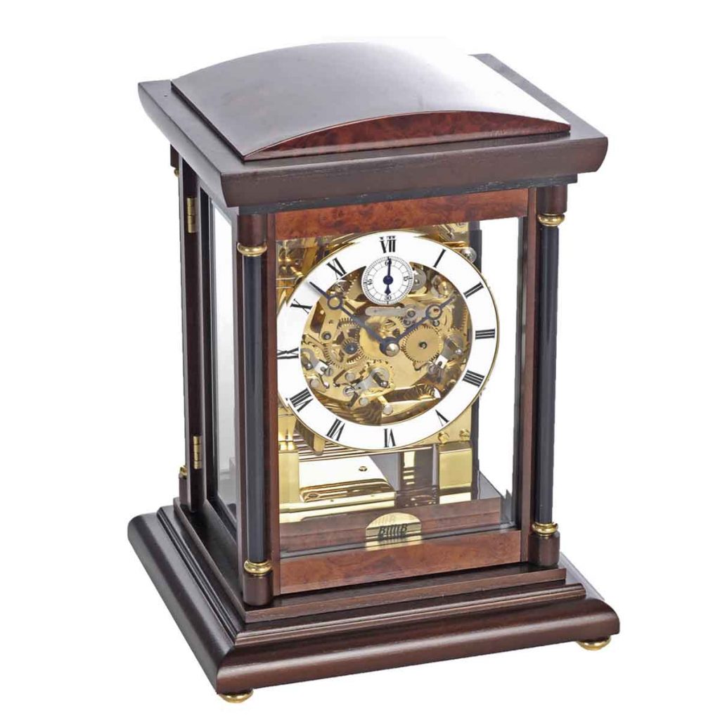 BilliB BRADLEY Walnut Finish Mantel Table Clock - Clocks and Chimes