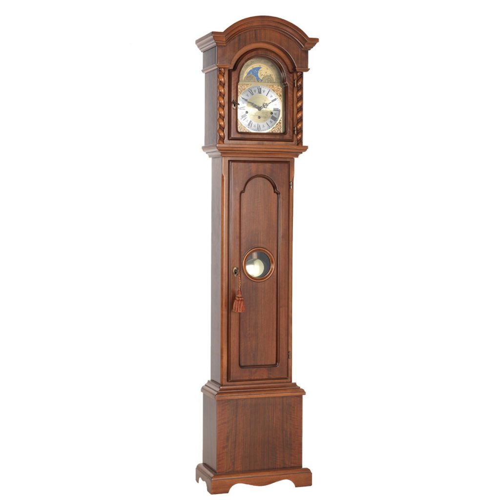 BilliB CORINTHIAN-Walnut Grandmother Floor Clock - Clocks and Chimes