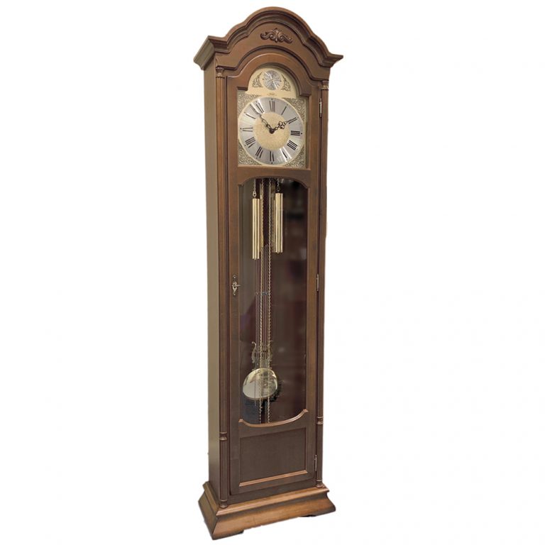 BilliB Natalie Grandfather Walnut Floor Clock - Clocks and Chimes