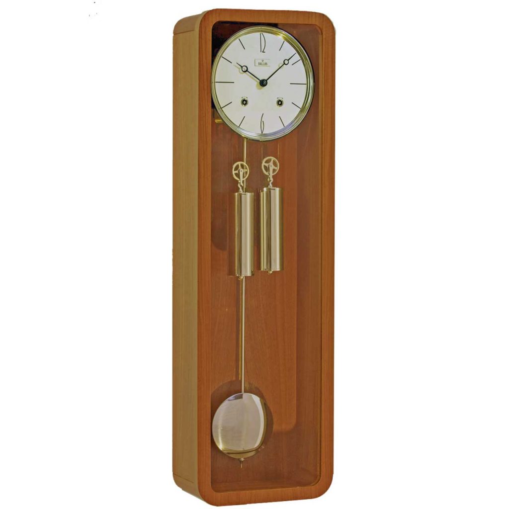 Vintage Teak Regulator Wall Clock - BilliB - Clocks and Chimes